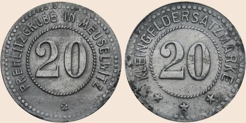 Münzkatalog-Online - Meuselwitz, Prehlitzgrube, Wertmarke, 20